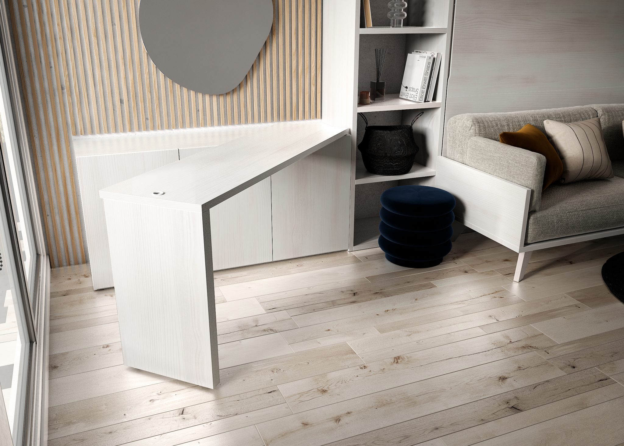 ᐅ Horizontal Wall Bed with Sofa - Kubbiko