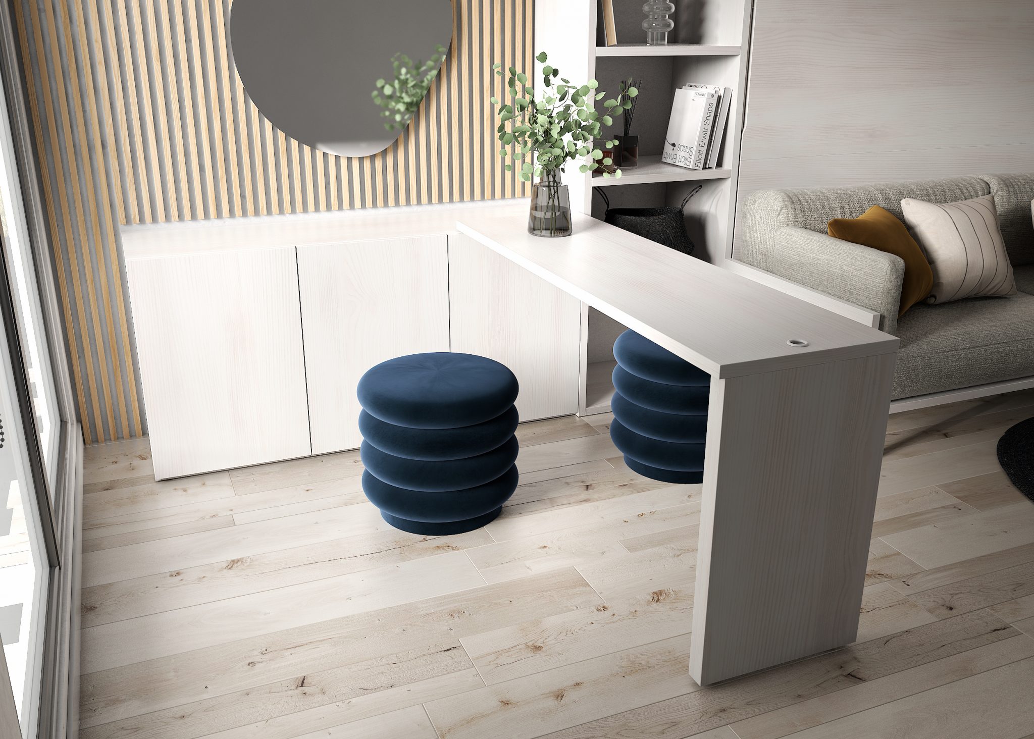 ᐅ Horizontal Wall Bed with Sofa - Kubbiko