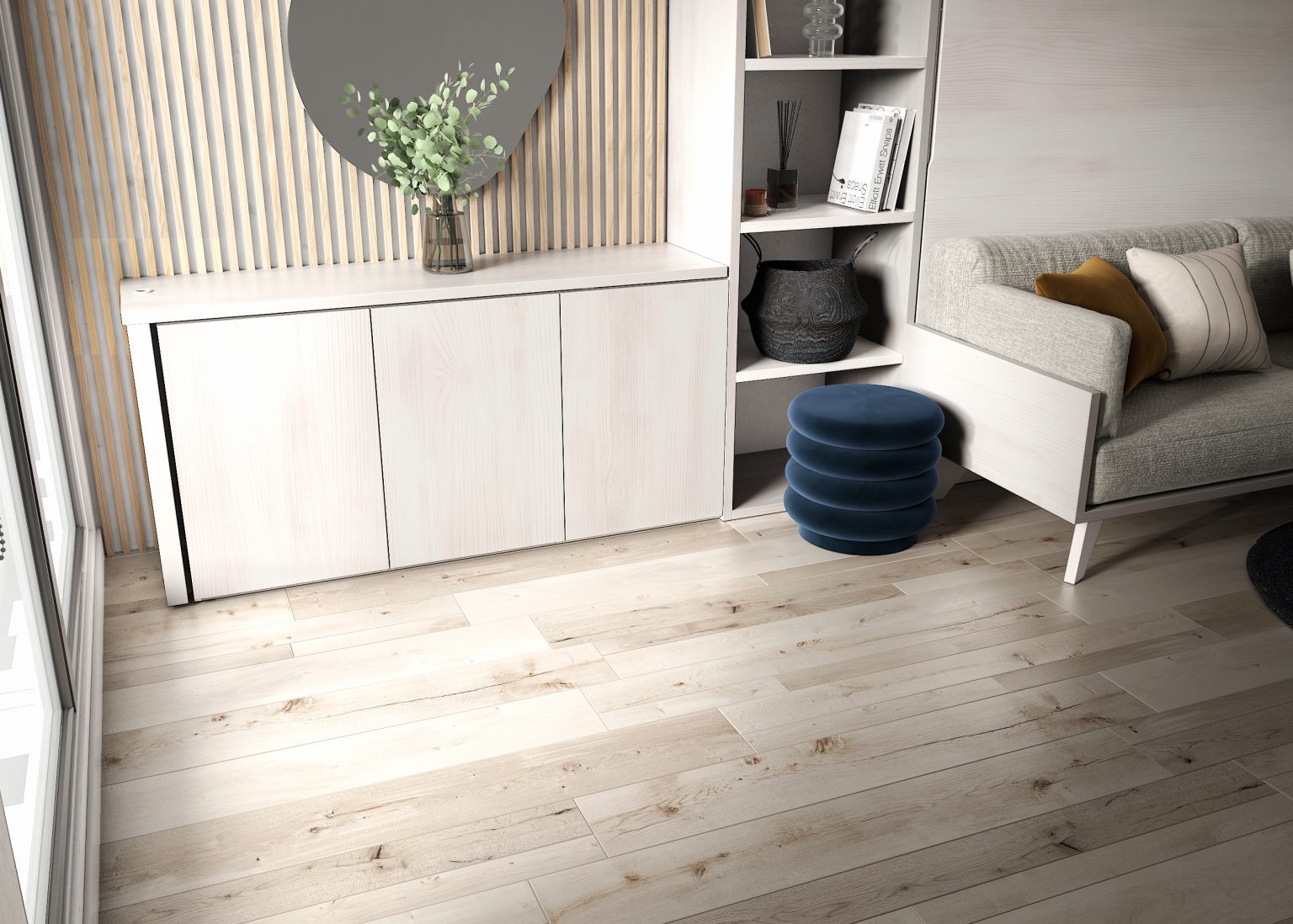 ᐅ Horizontal Wall Bed with Sofa - Kubbiko