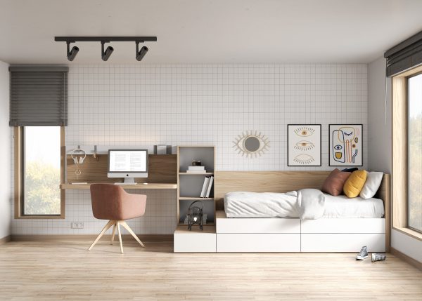 YOUTH ROOM WITH SUSPENDED DESK - Kubbiko