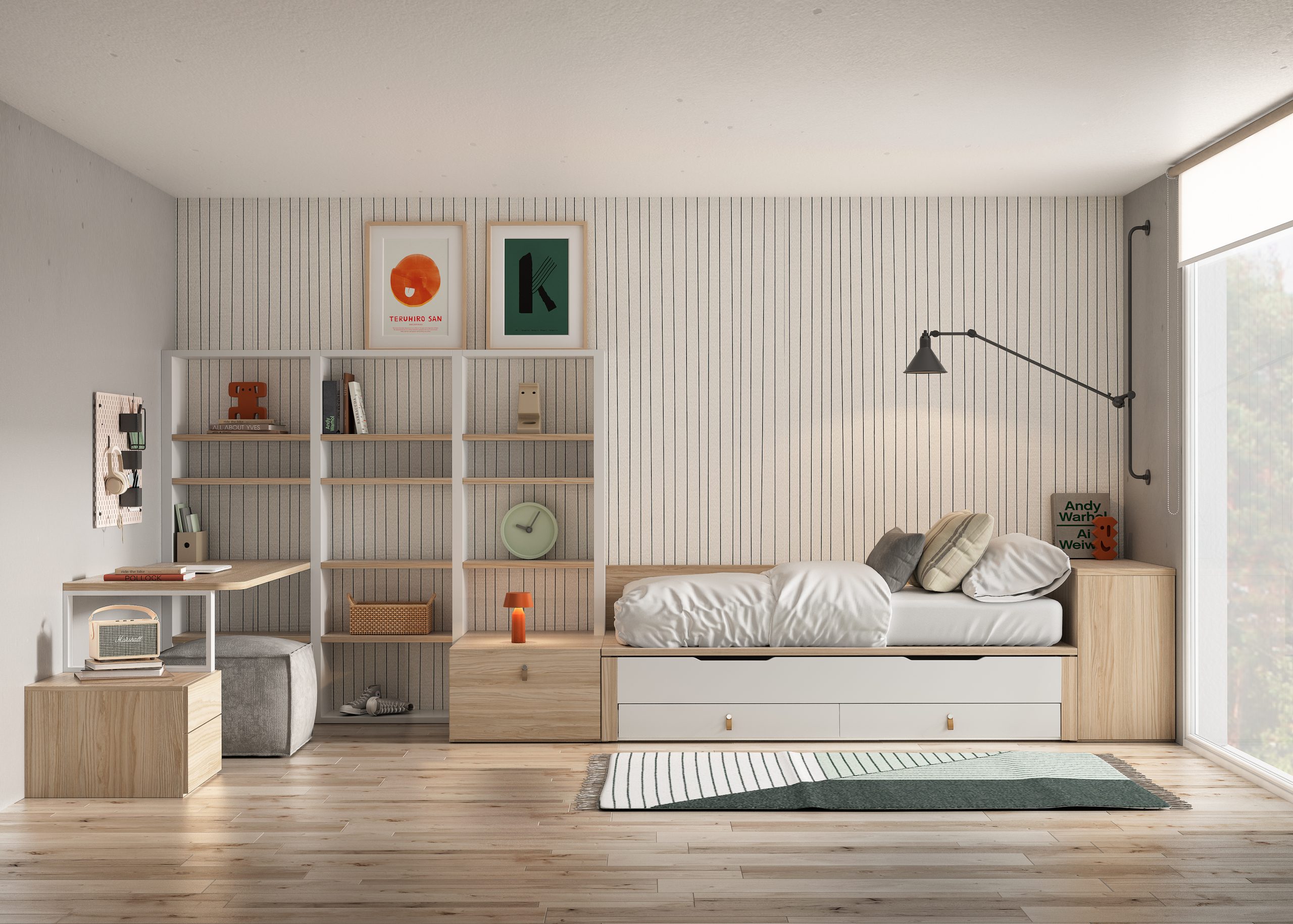 Bunk Wall Bed with Sofa - Kubbiko