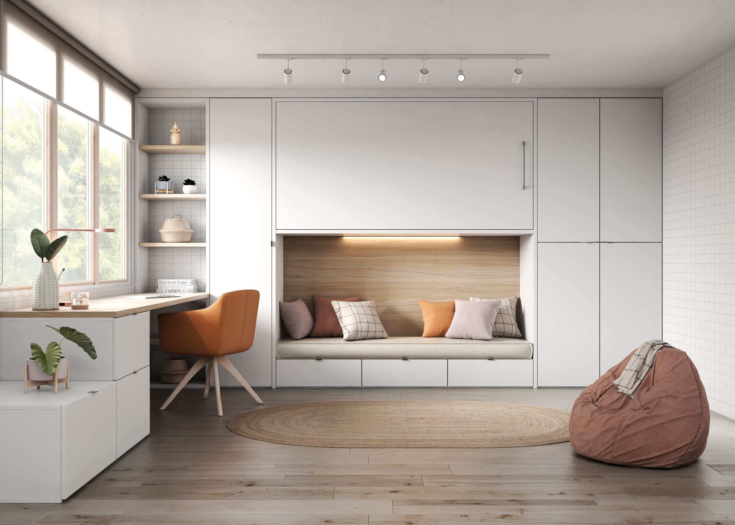 Bunk Wall Bed with Sofa - Kubbiko