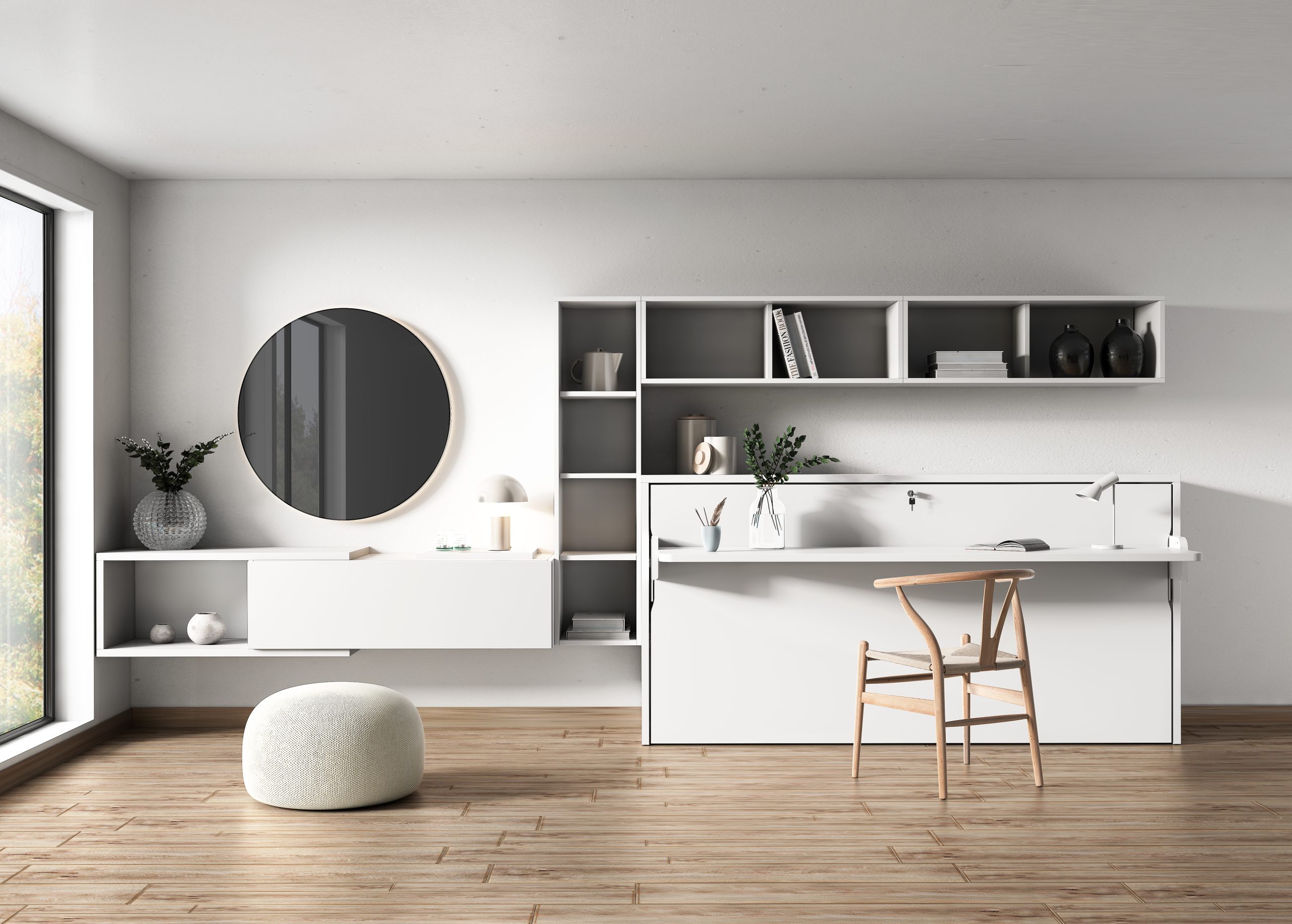 OFFICE WITH PULL-DOWN BED AND DESK- Kubbiko