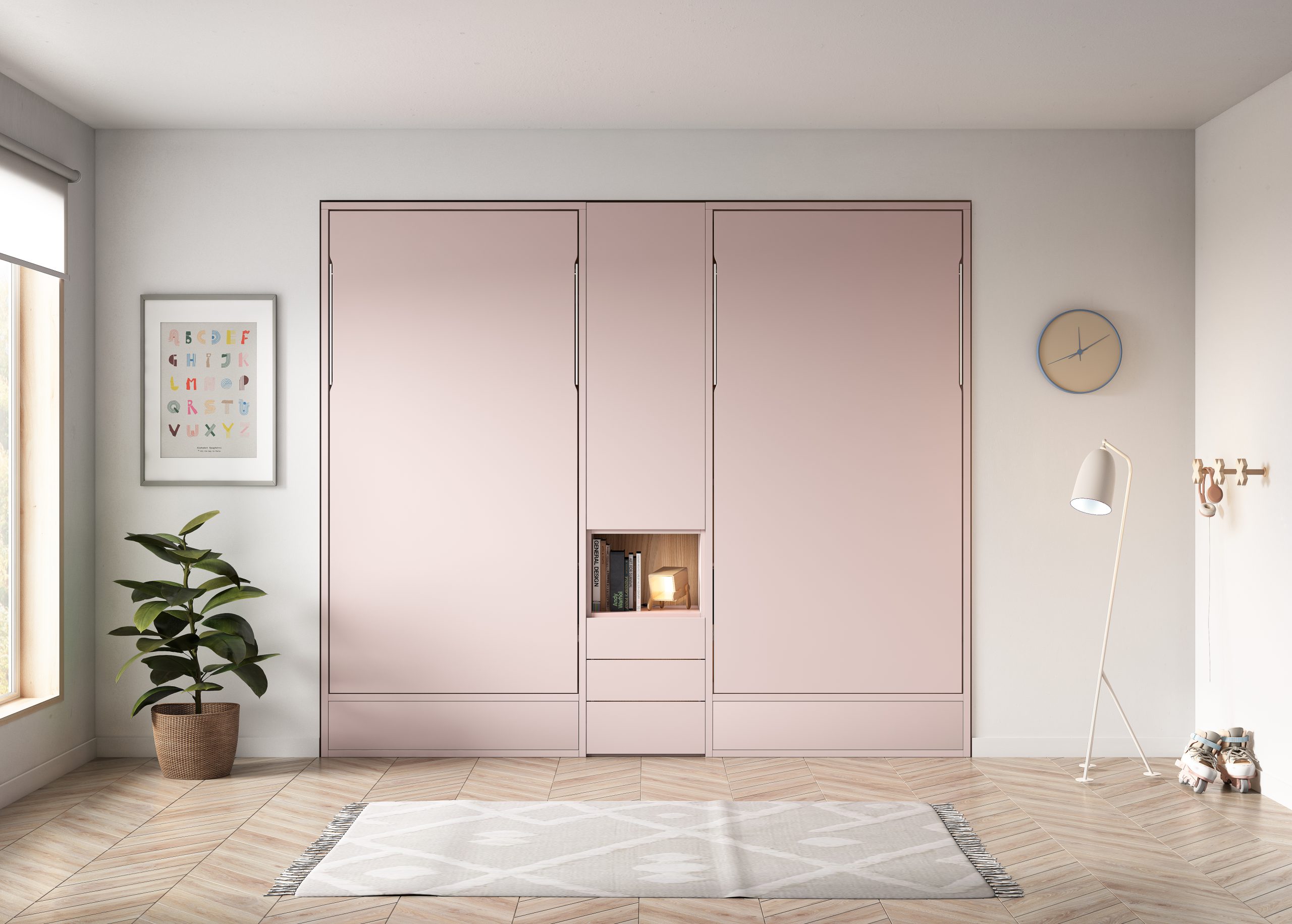 ᐅ Vertical Bunk Wall Bed with Sofa and Workspace - Kubbiko