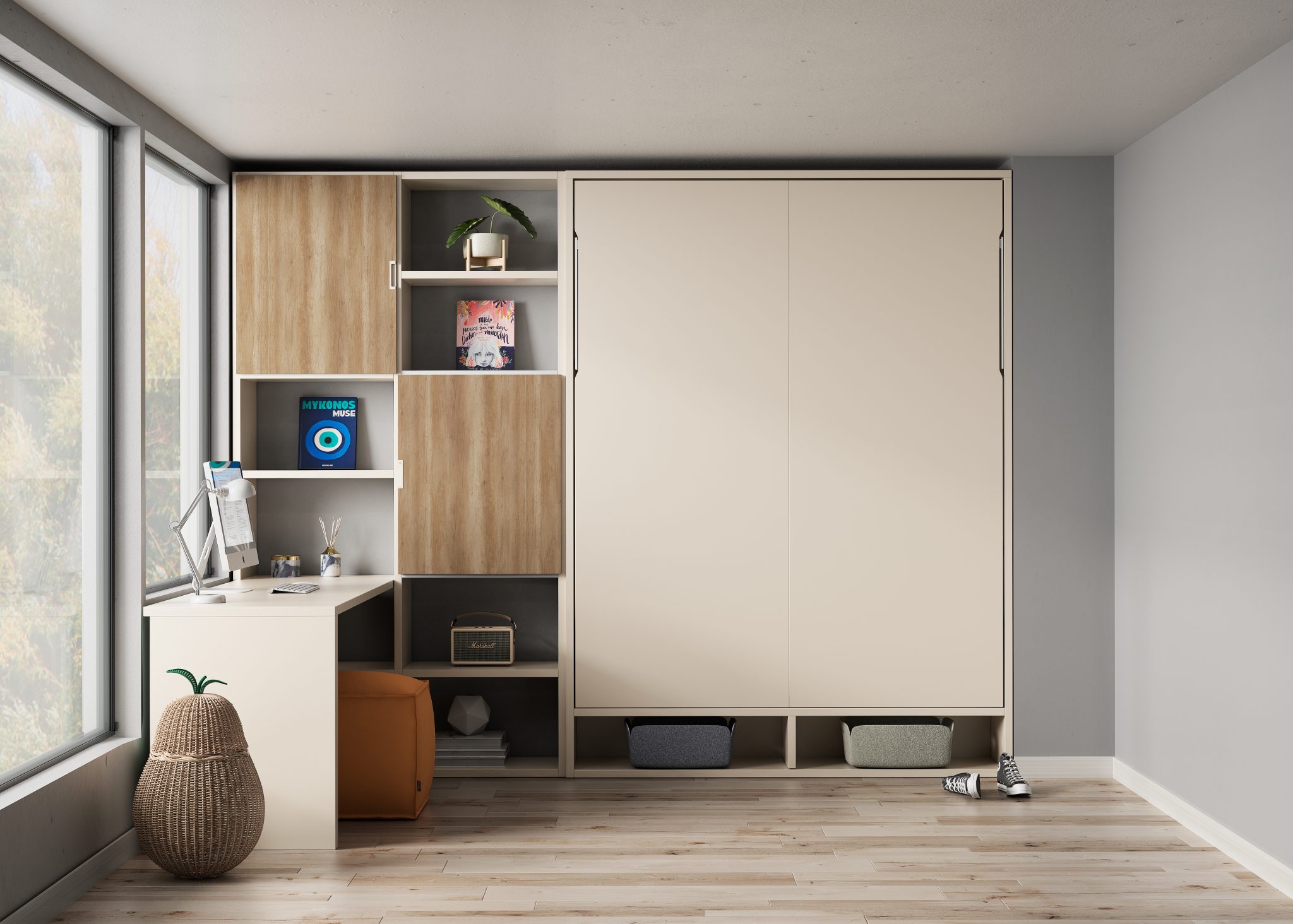 CHILDREN'S ROOM WITH TWO BEDS AND SLIDING TRUNDLE - Kubbiko