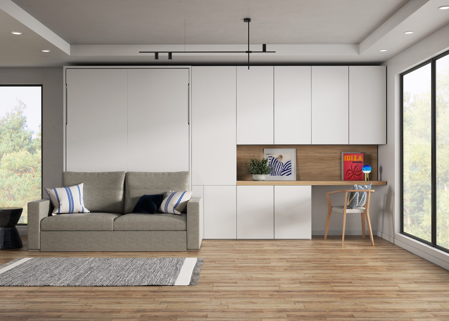 Bunk Wall Bed with Sofa - Kubbiko